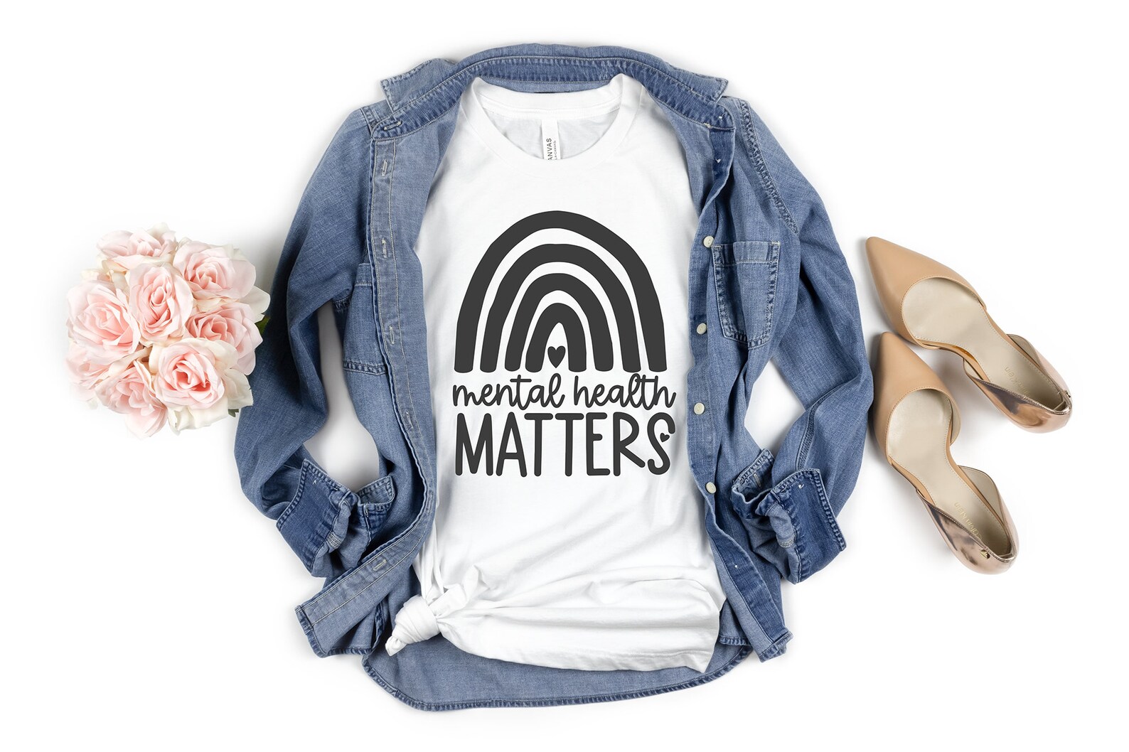 Mental Health Matters Rainbow Svg File Mental Health Cut Etsy Canada