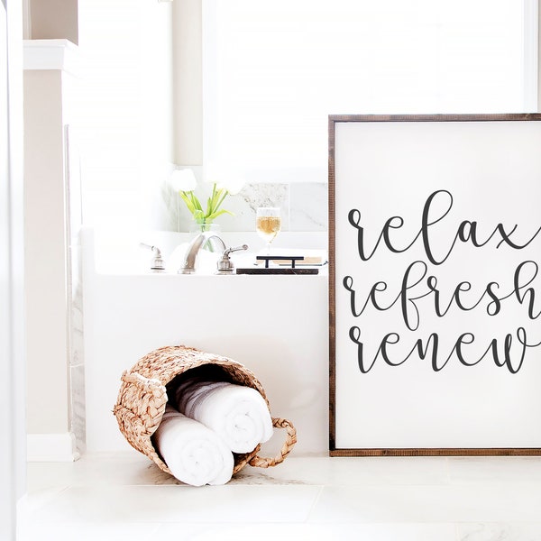 Relax Refresh Renew Sign - Etsy