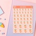 Peach Planner Sticker Sheet, Peaches Planner Stickers, Colourful ...
