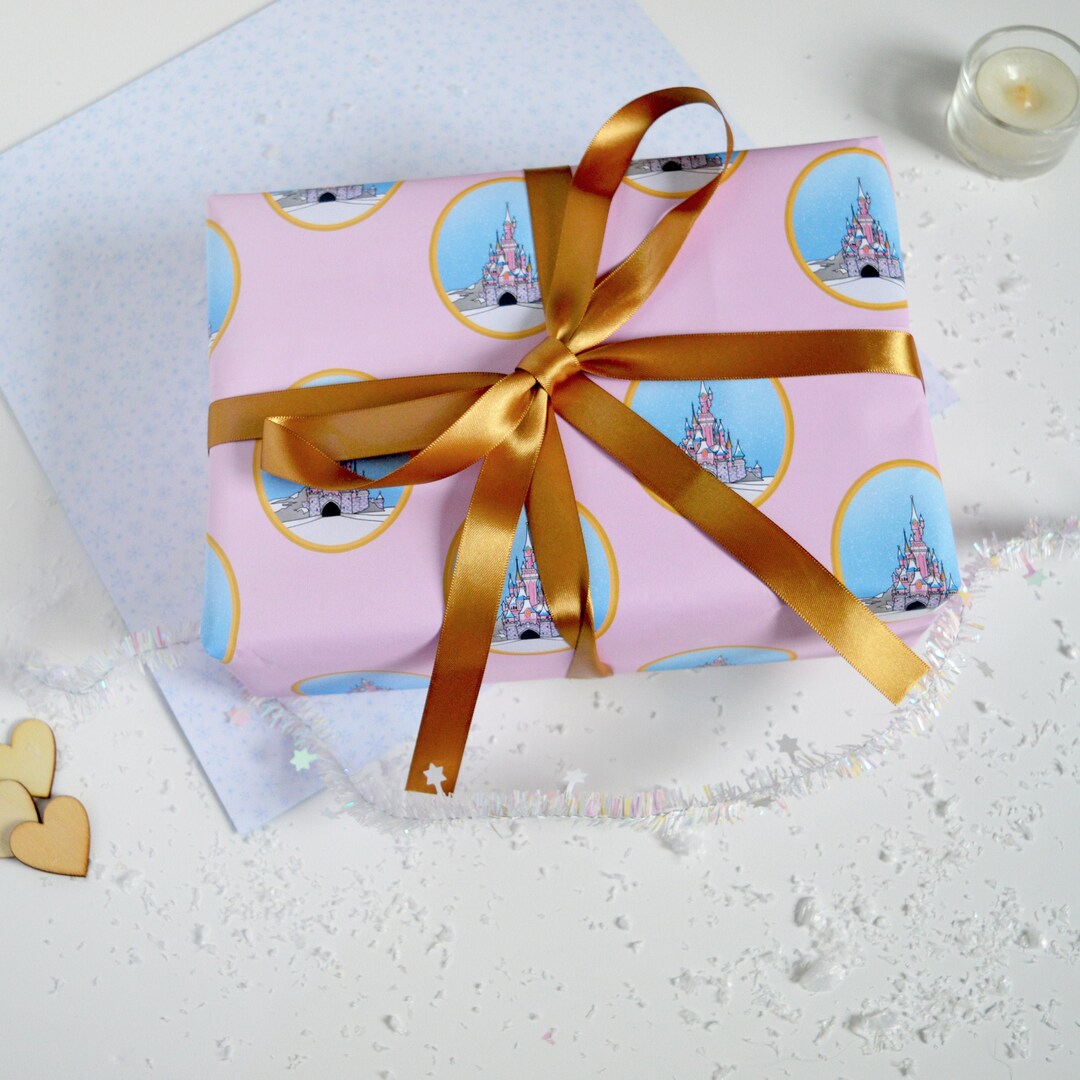 Princess Castle Winter Wrapping Paper, Paris Castle Wrapping Paper ...