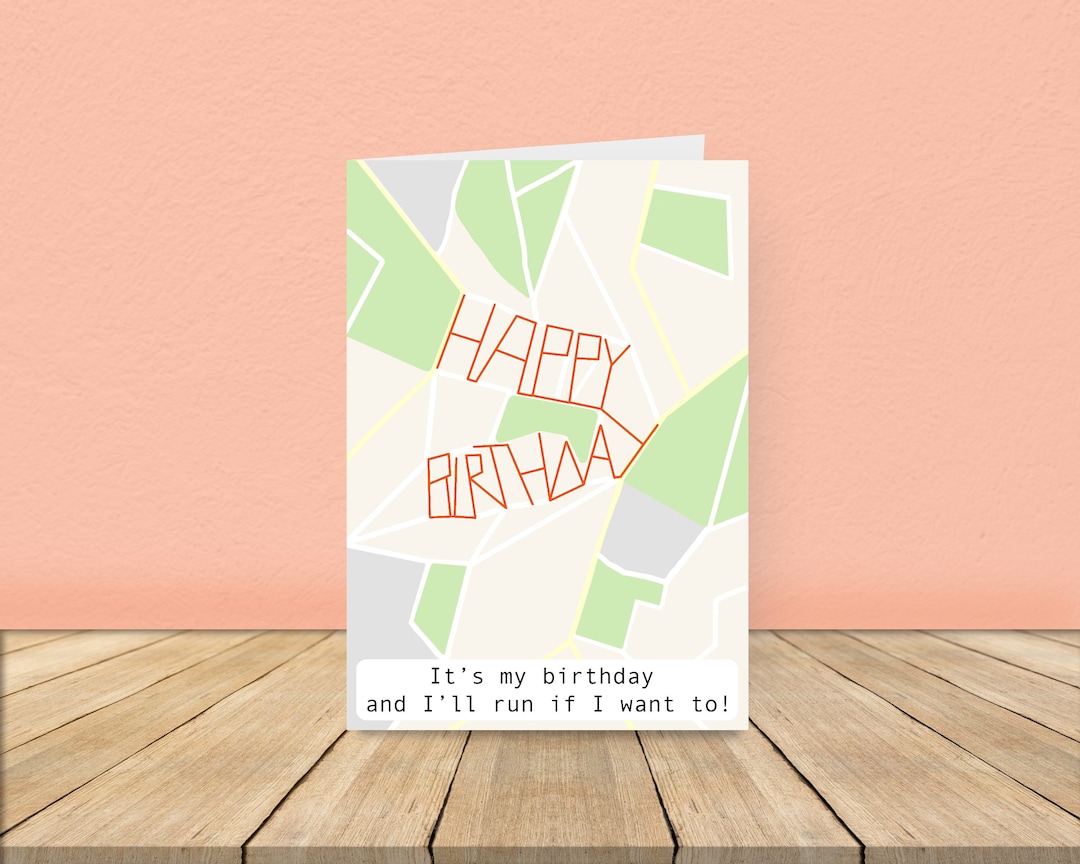 Run Birthday Card, Runners Birthday Card, Friend Birthday Card, Running ...