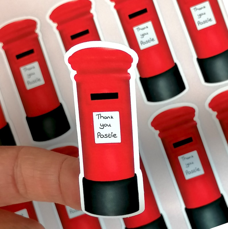 Thank You Postie Sticker Sheet Thank You Post Stickers Thank - Etsy UK