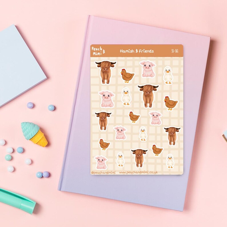 Hamish and Friends Sticker Sheet - Etsy