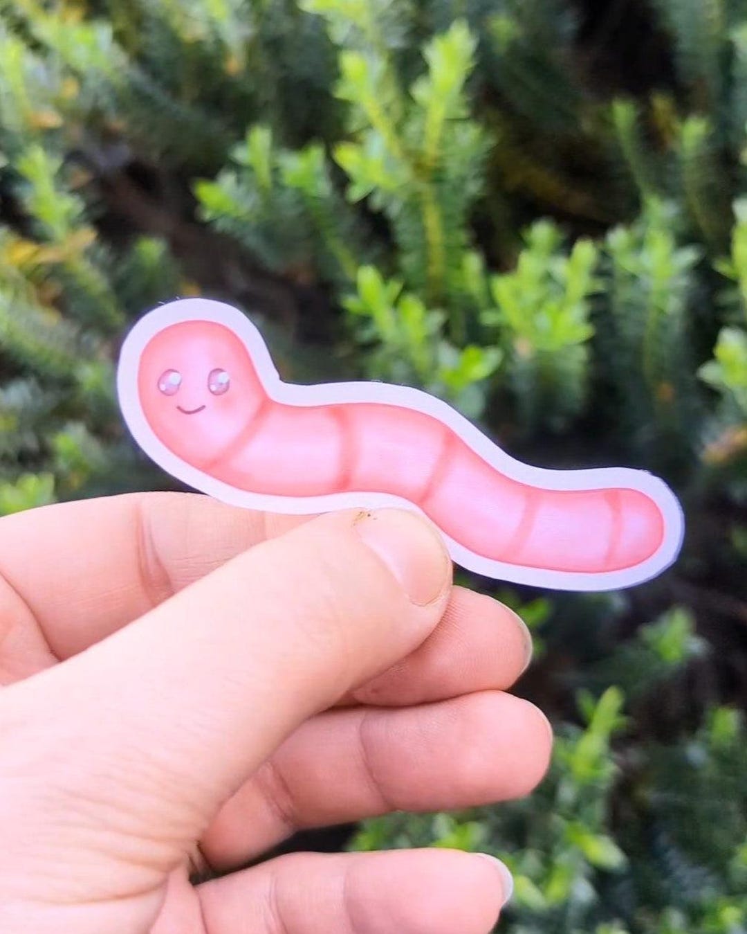 Worm Vinyl Sticker, Wormy Sticker, Cute Worm Sticker - Etsy
