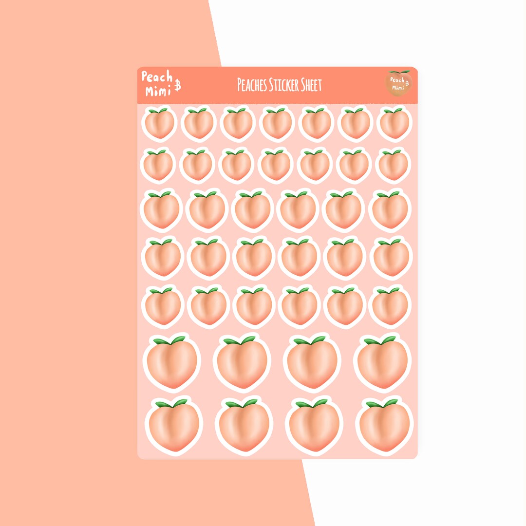 Peach Planner Sticker Sheet Peaches Planner Stickers - Etsy