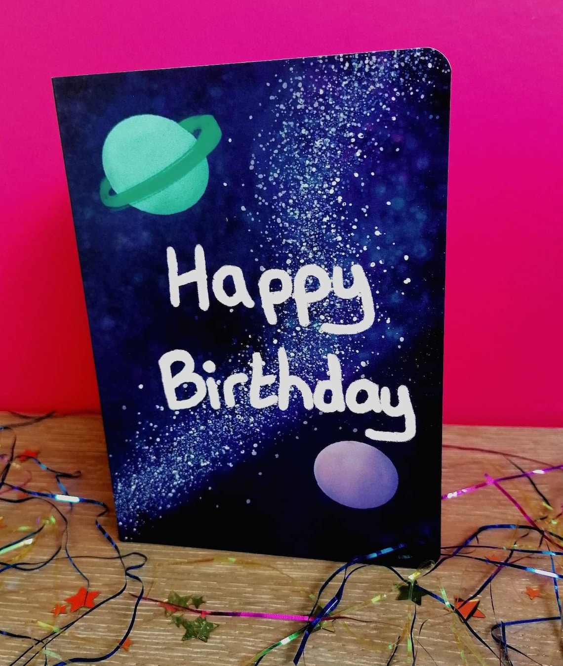 Space Birthday Card Galaxy Outer Space Birthday Planet | Etsy