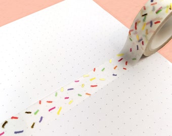 Washi Tape New Years, Birthday Washi Tape, Confetti Washi Tape, Full ...