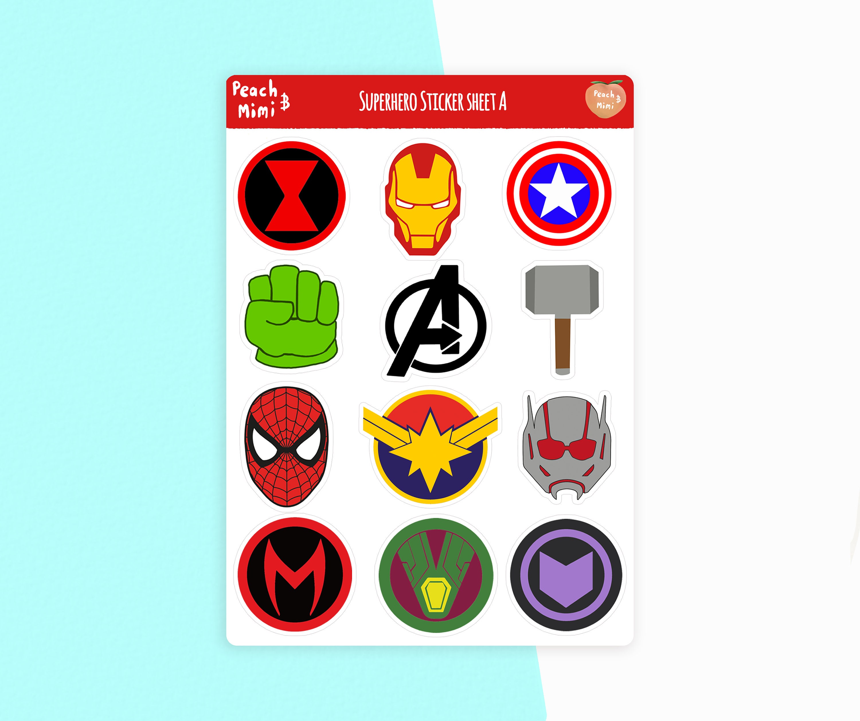 Paper Stickers Custom Waterproof Decals Avengers Super Hero Stickers ...