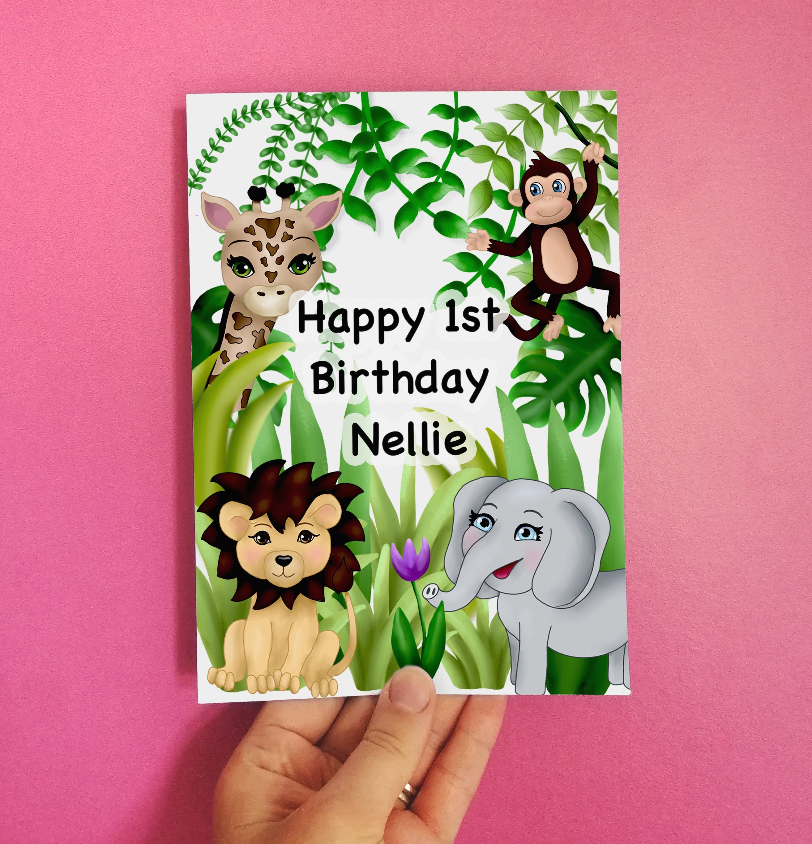 Personalised Jungle Birthday Card Jungle Birthday Etsy Personalised Jungle Birthday Card Jungle Birthday Etsy