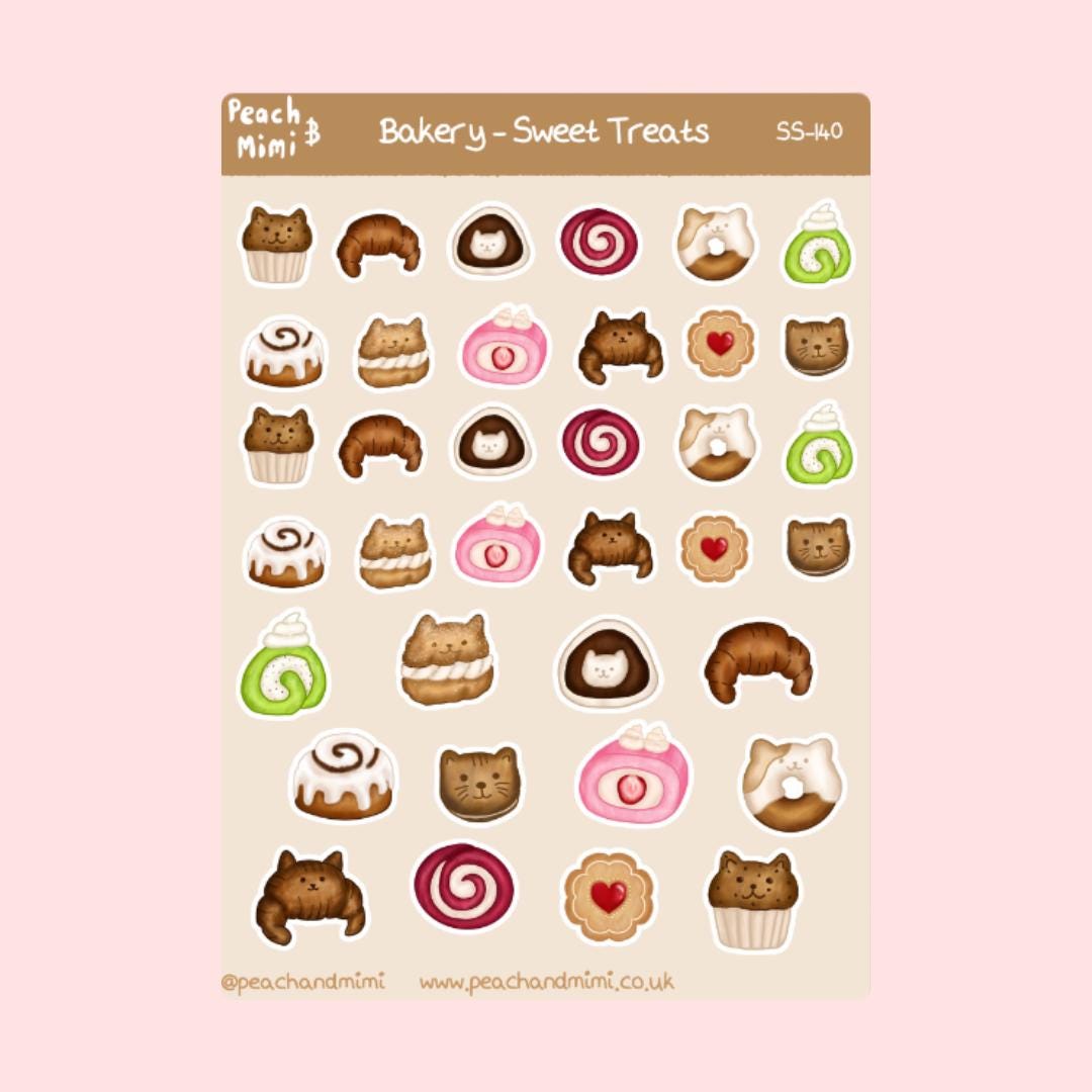 Sweet Treats Bakery Sticker Sheet - Etsy