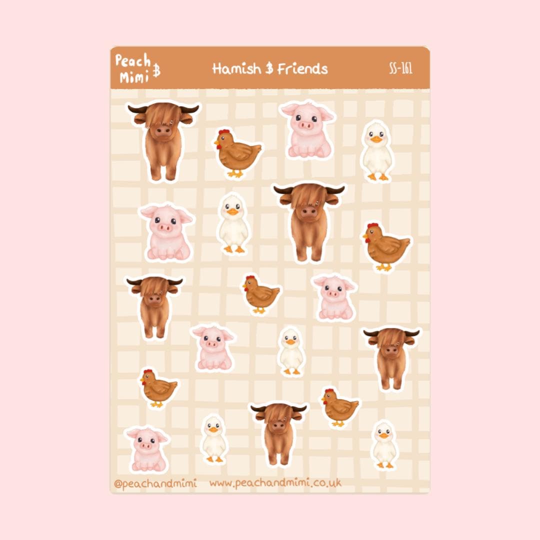 Hamish and Friends Sticker Sheet - Etsy