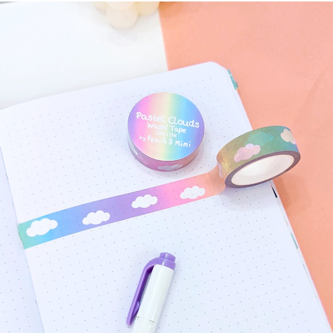 Pastel Clouds Washi Tape, Washi Tape - Etsy