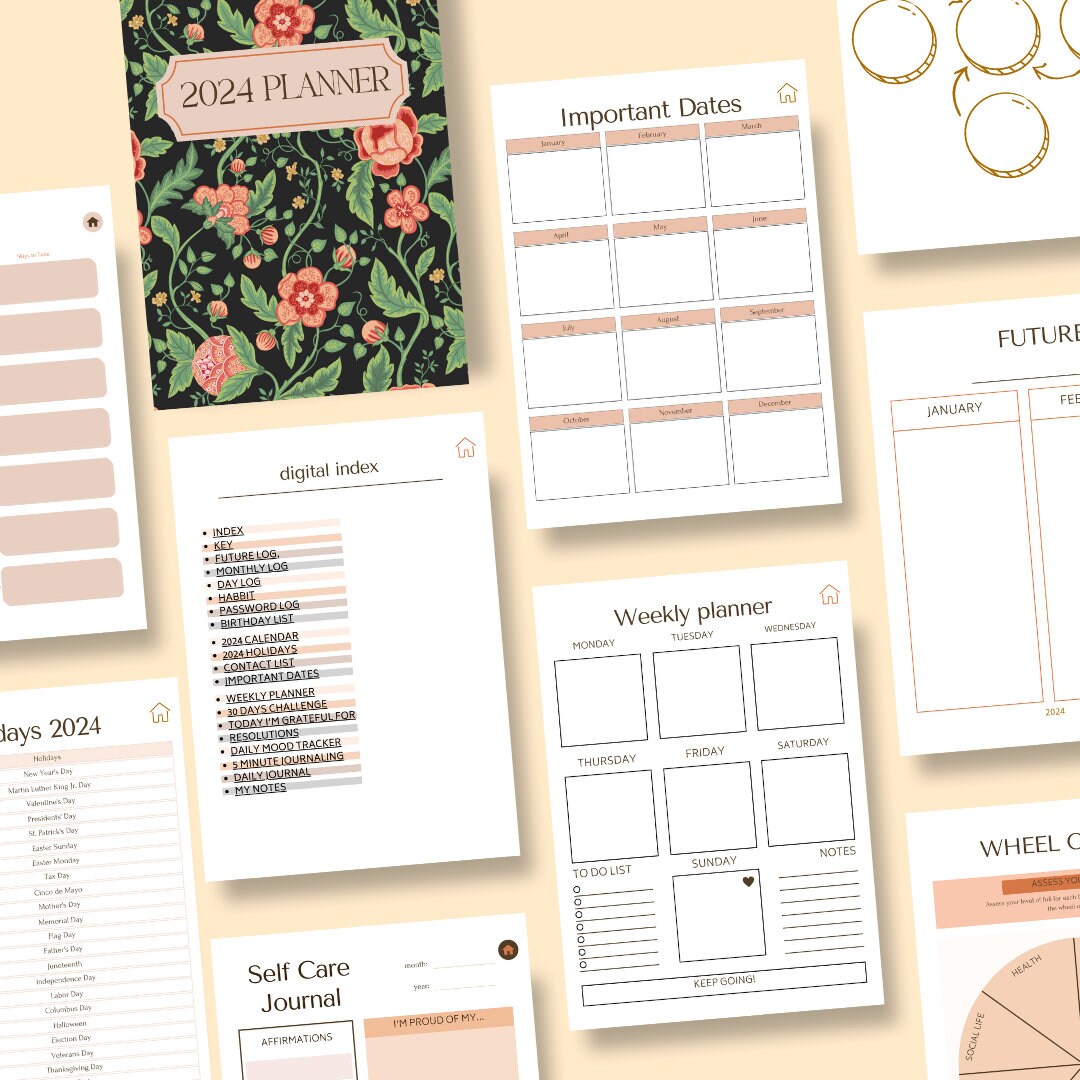 Coaching Planner Printable Digital Life Coach Journal Pages Wellness ...