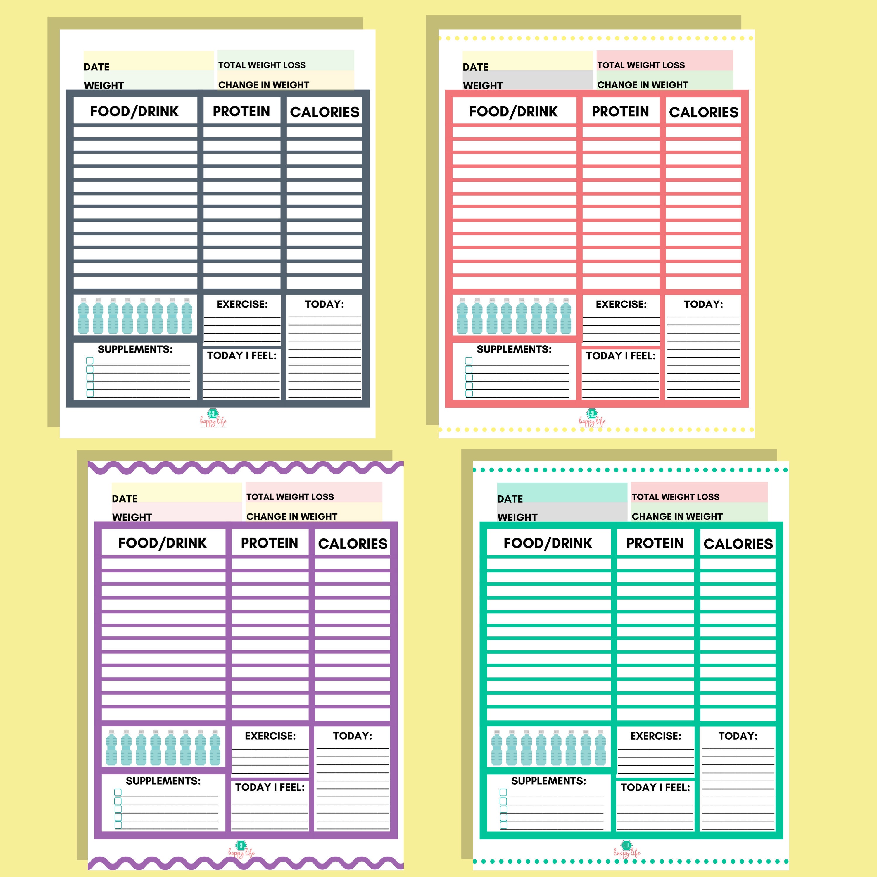 Weight Loss Surgery Log, Bariatric Surgery, WLS, Daily Food Log ...