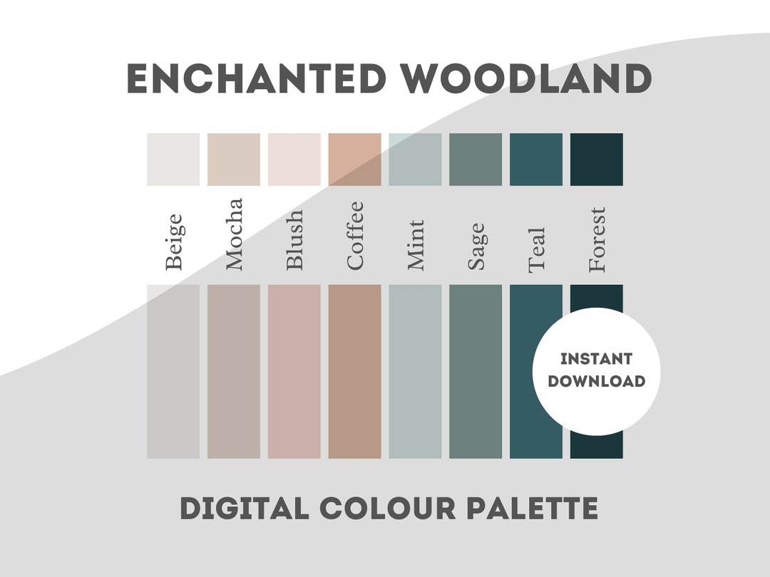 Digital Planner Colour Palette, Procreate Swatch Card, Instant Download ...