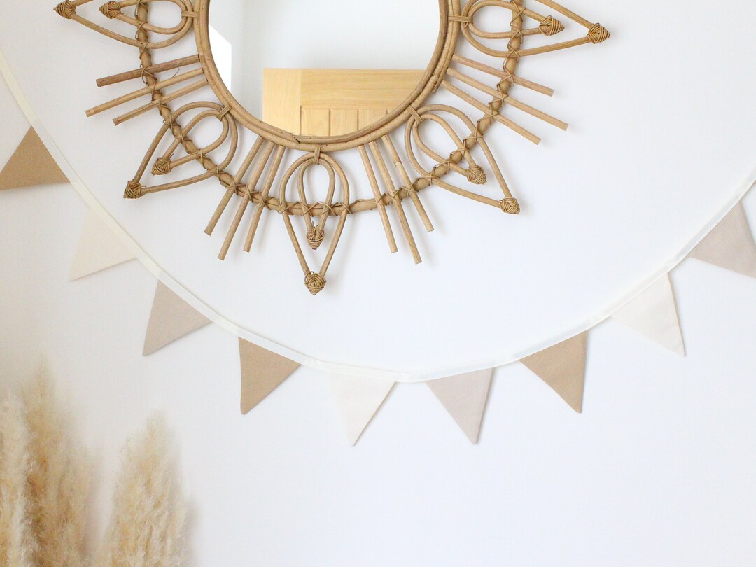 Neutral Bunting Decoration, Minimal Nursery Banner Flag, Gender Neutral ...