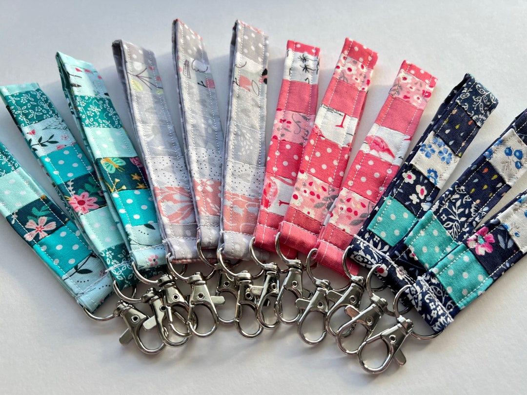 Keyring Strap, Keychain Wristlet, Clip for Keys, Mini Lanyard, Handmade ...