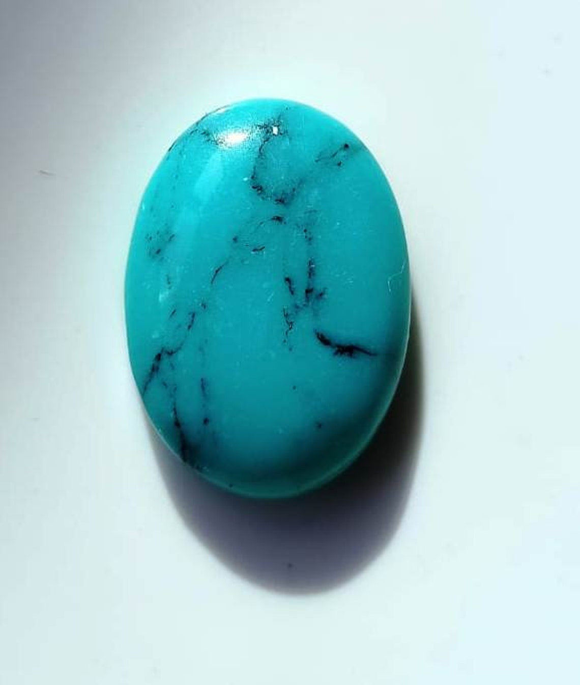 Turquoise Pierre précieuse turquoise de Cobochon créée en | Etsy