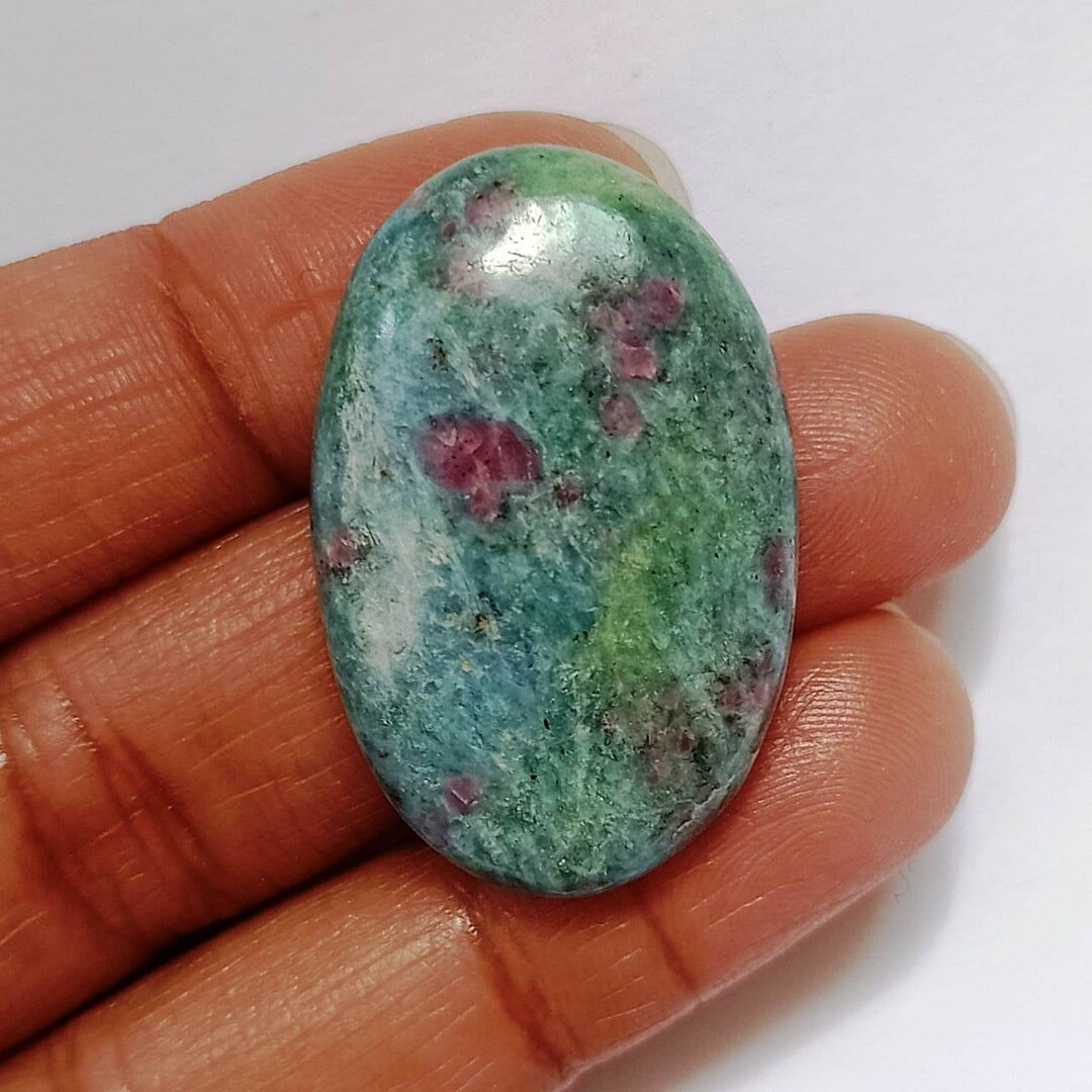 Natural Ruby Fuschite Cabochon Gemstone Oval Shape 29x18x4mm - Etsy New ...