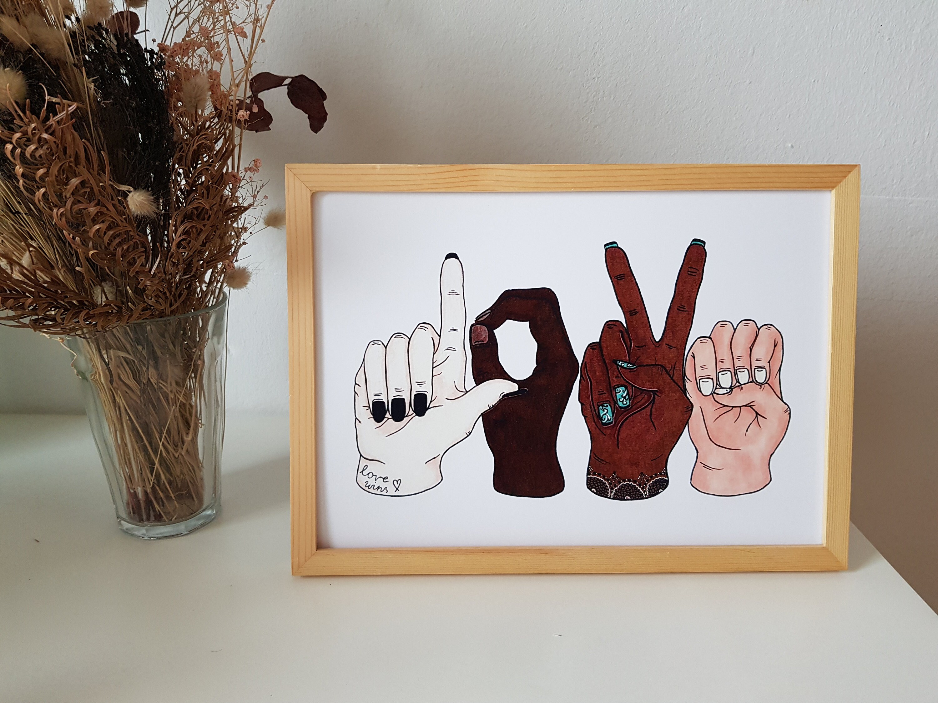 Hand Signs Art Print Diversity Art Print Feminist Art Print - Etsy