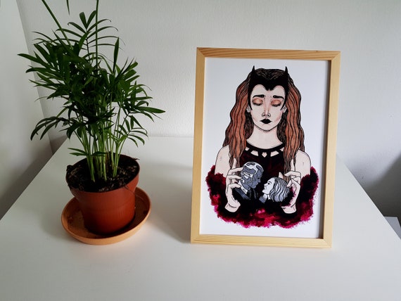 Wandavision Art Print Wanda Maximoff Art Print Vision Art | Etsy