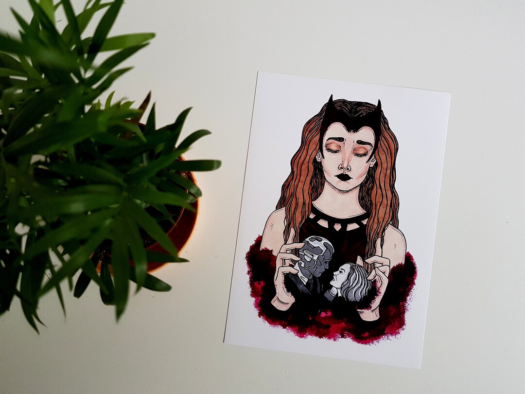 Art Printable, Wandavision Art Print, Digital Download, Wanda Maximoff ...