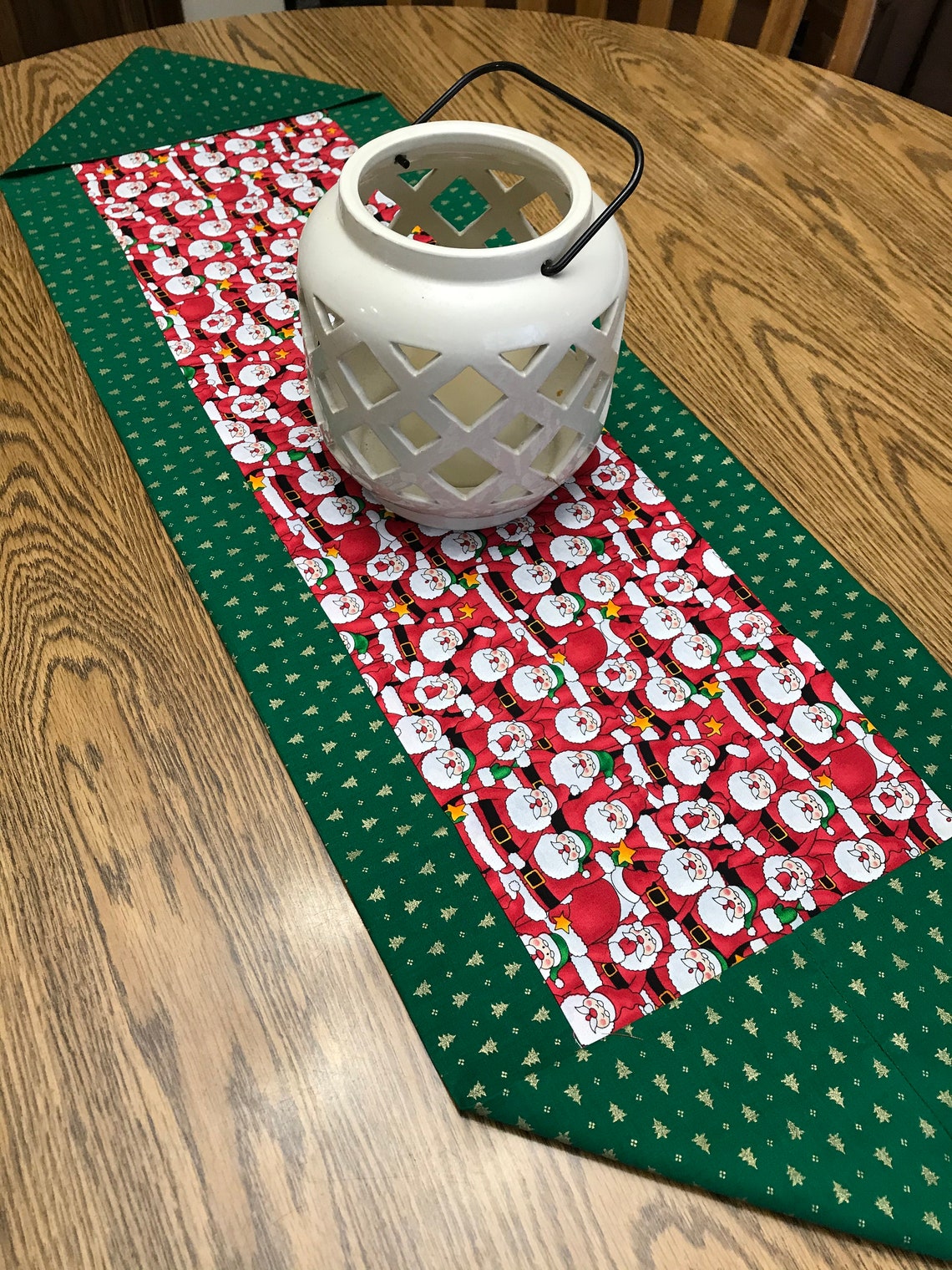 Santa s Small Christmas Table Runner Green Red Holiday Etsy santa-s-small-christmas-table-runner-green-red-holiday-etsy