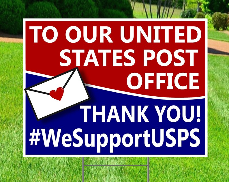 Thank You USPS Yard Signs We Support The USPS Mail | Etsy