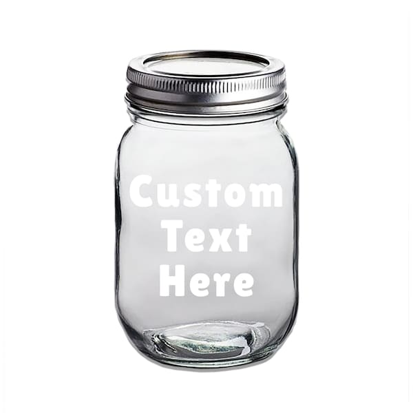Etched Mason Jar - Etsy