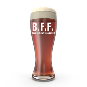 BFF Beer Friends Forever Permanently Engraved Glassware Etched Gift for ...