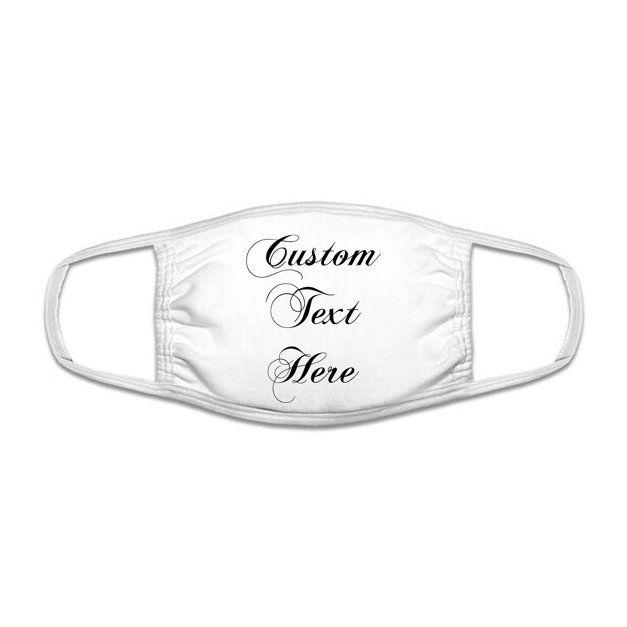 Customized Face Mask for Social-Distancing with Custom Text | Etsy