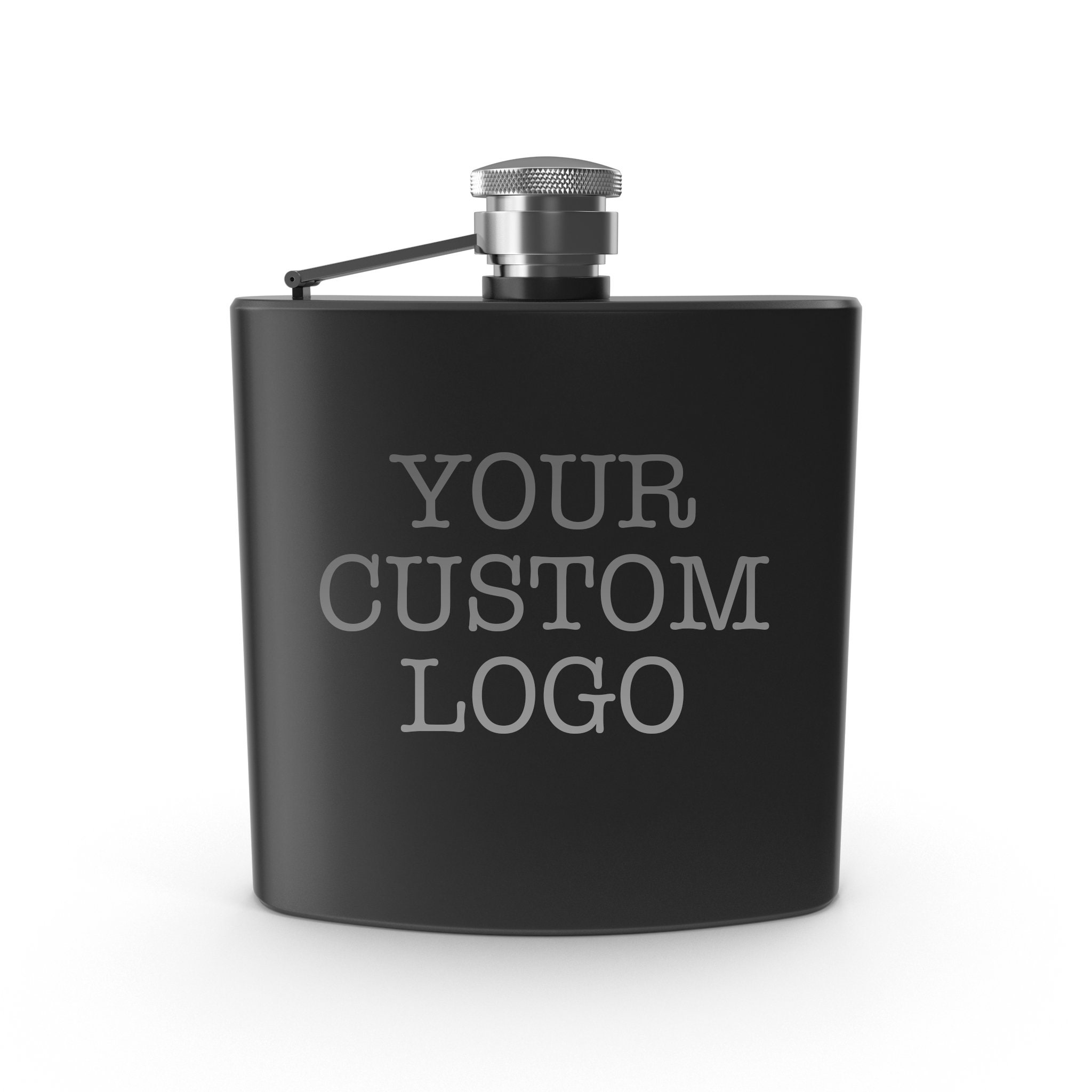Engraved Flask With Custom Logo for Bar | Etsy