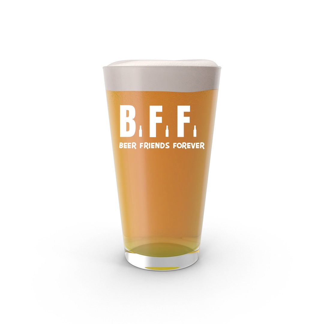 BFF Beer Friends Forever Permanently Engraved Glassware Etched Gift for ...