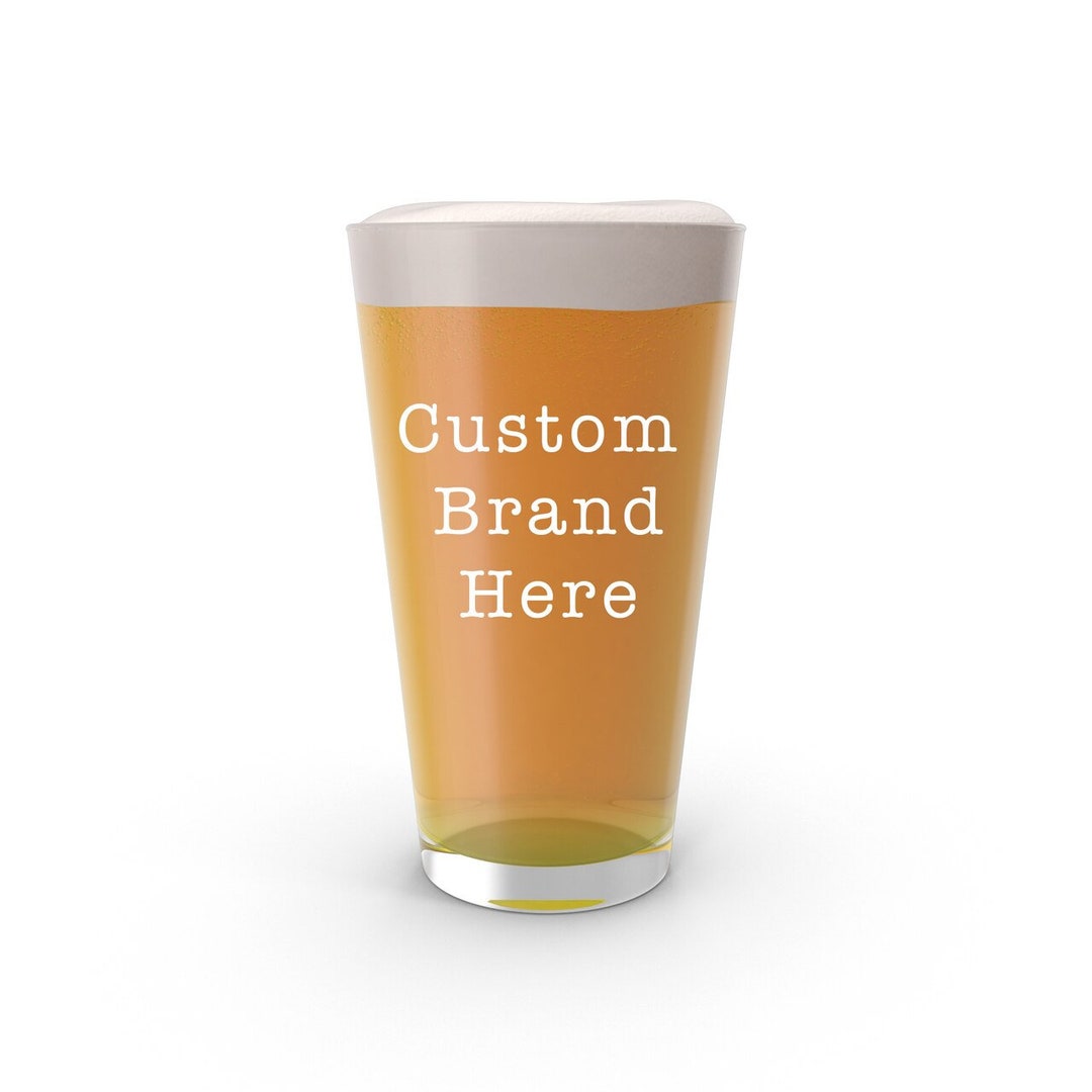 Custom Pint Beer Glass With Engraved Brand Perfect for Business ...