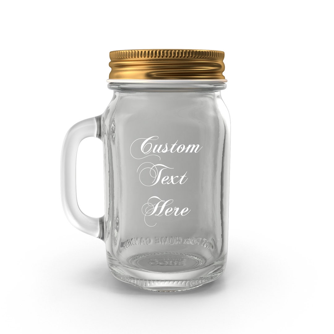 Customized Mason Jar With Custom Text Personalized Gift - Etsy