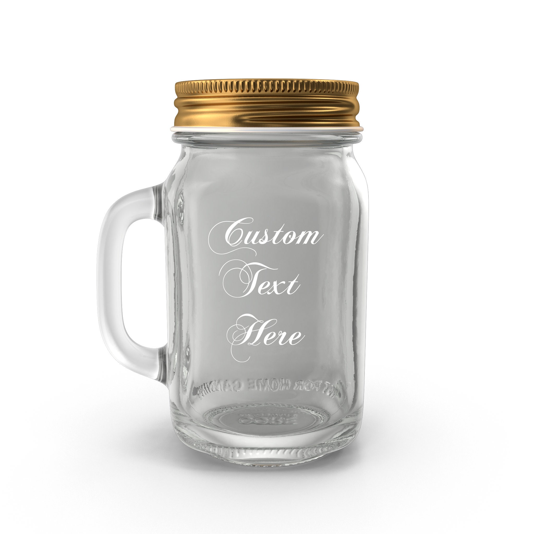 Customized Mason Jar With Custom Text Personalized Gift | Etsy