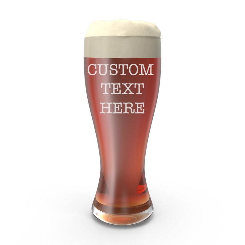 Custom Engraved Pilsner Beer Mug With Custom Text - Etsy