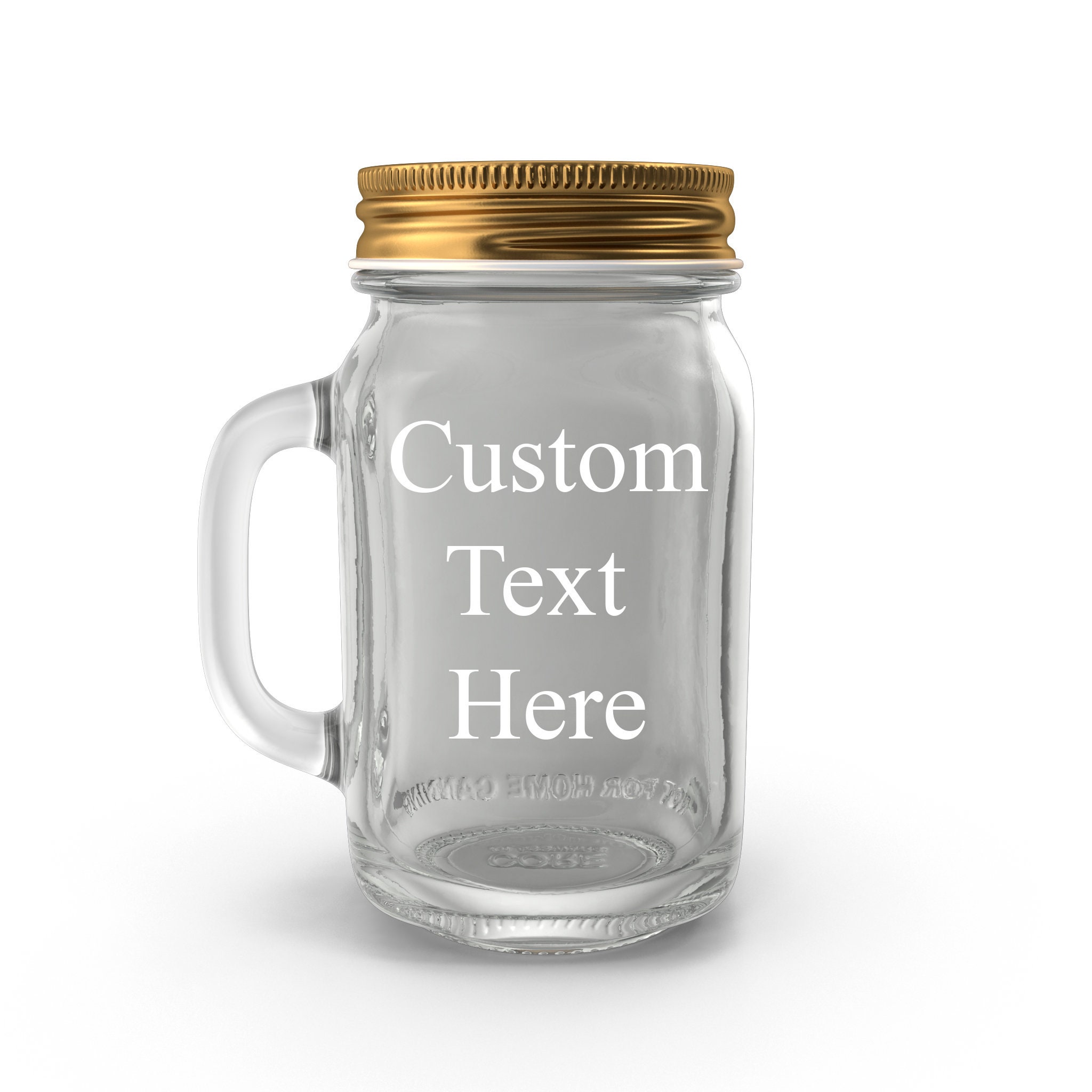 Customized Mason Jar With Custom Text Personalized Gift | Etsy