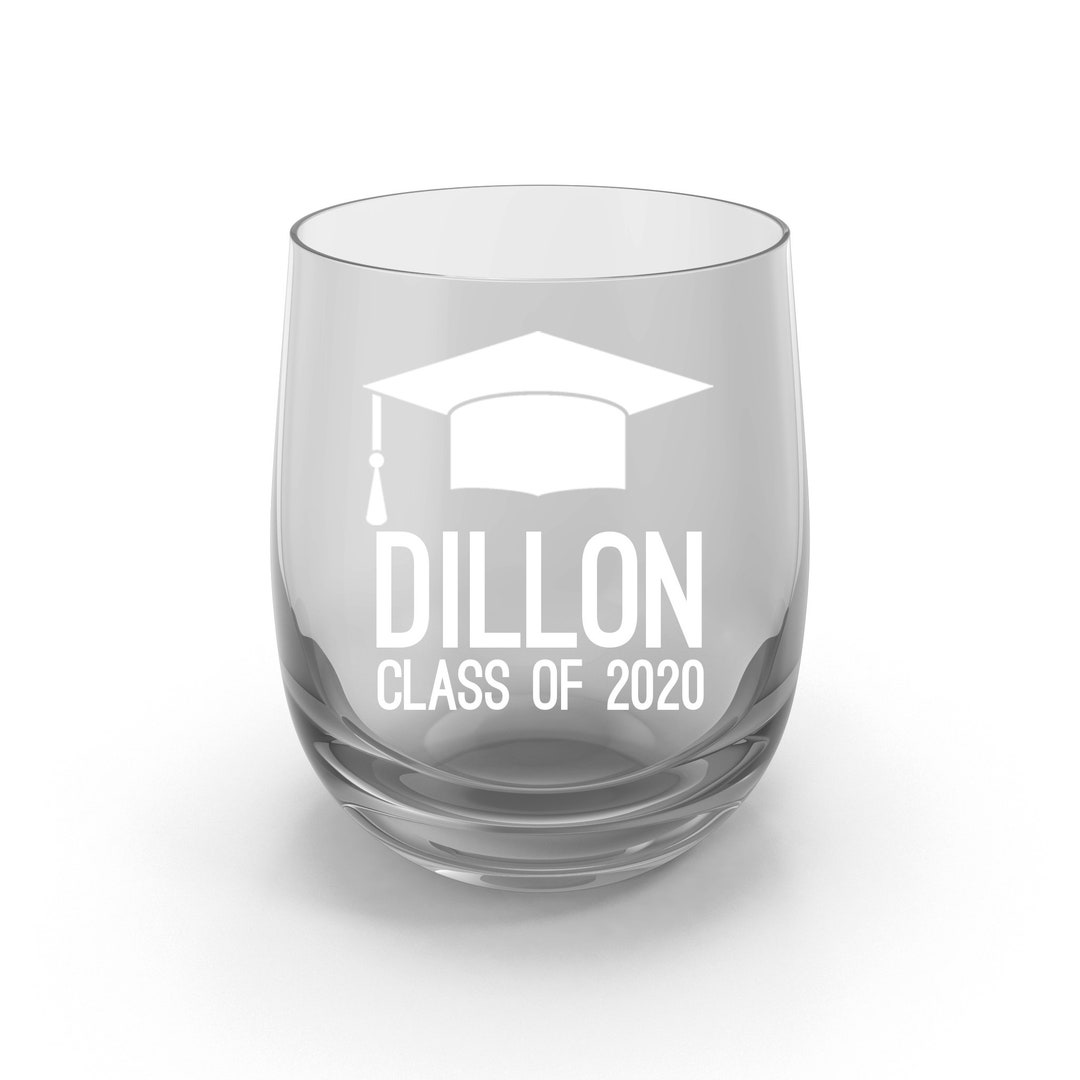 Graduation Class of 2020 Drinking Glassware With Personalized Name ...