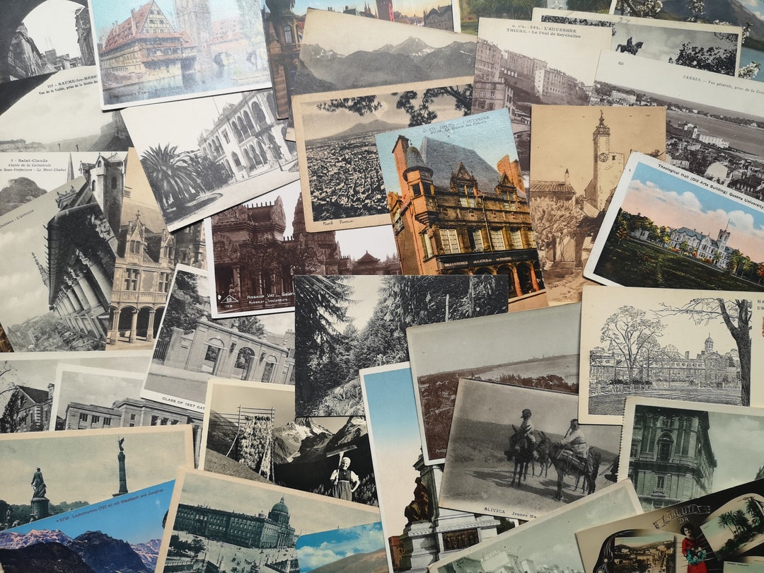Vintage Foreign Topographical Postcards: 20 Unposted Collectible Cards ...