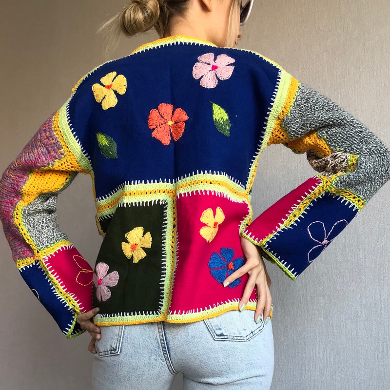 Patchwork Jacket Women - Etsy