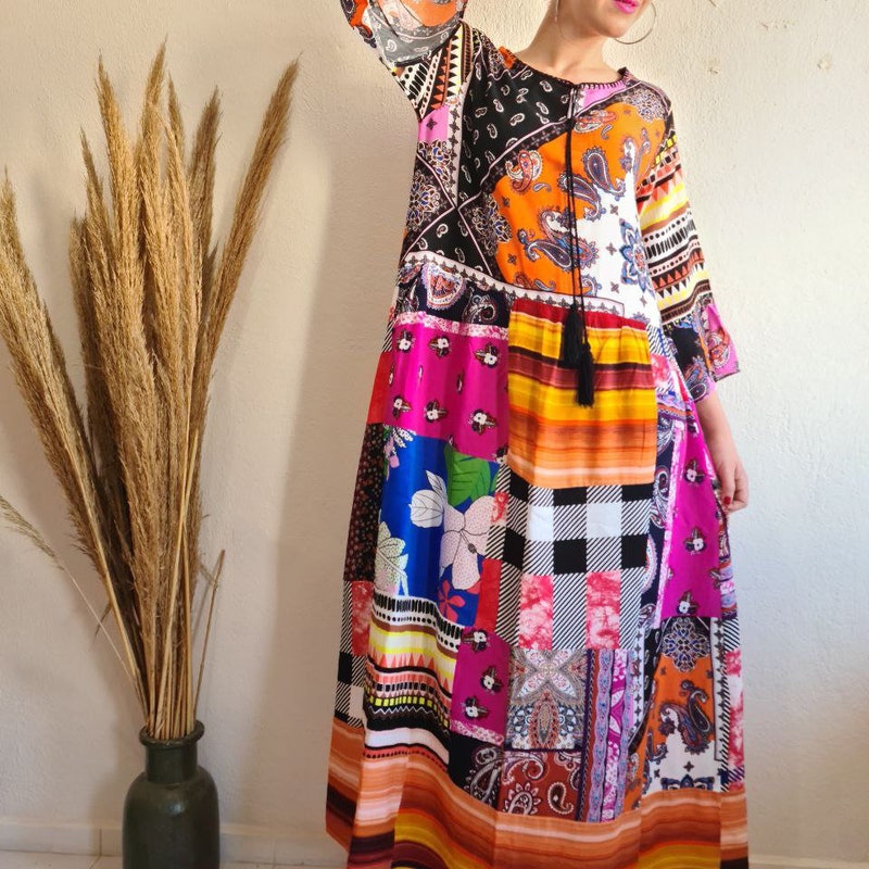 Patchwork Dress - Etsy