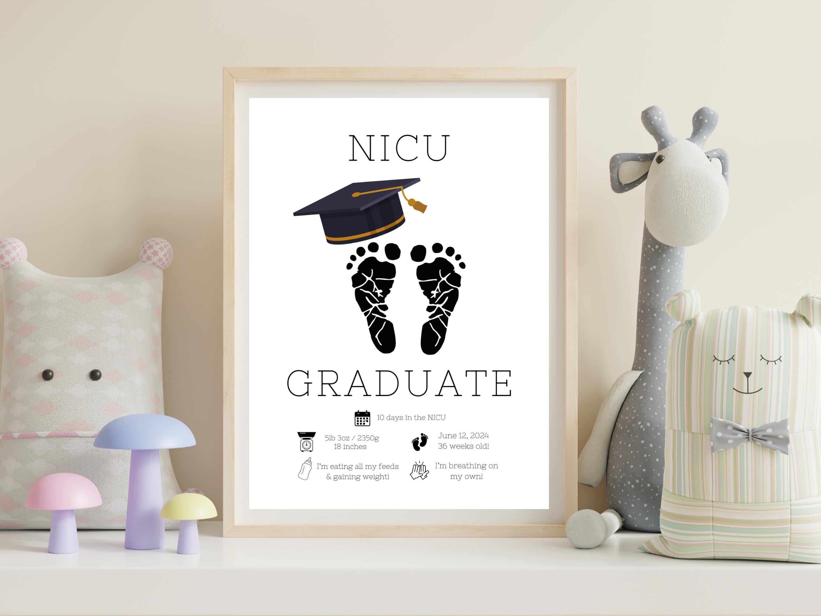 NICU Grad Footprint Art Crafts, Nicu Nurse, Graduate Footprints Canva ...