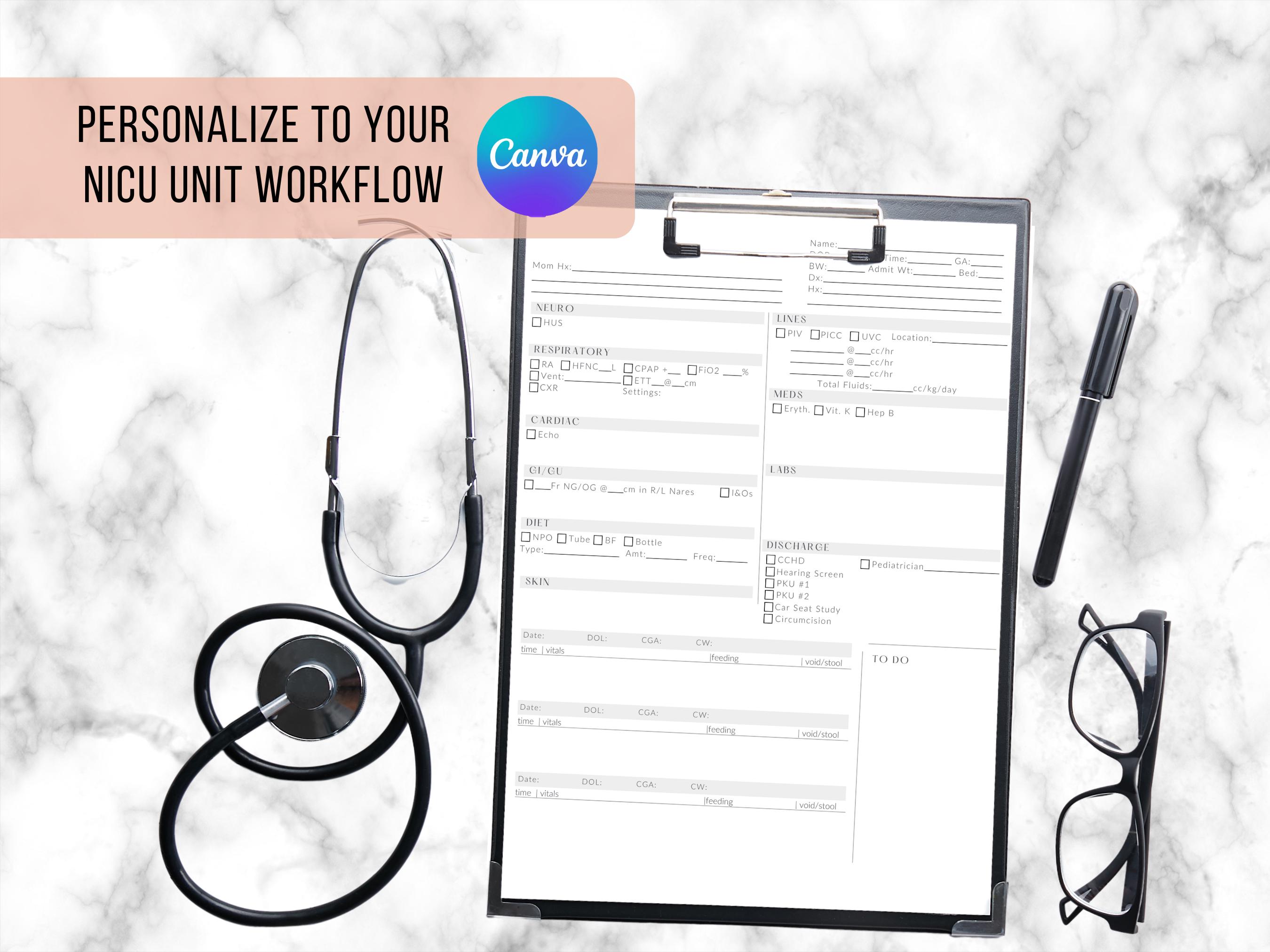 NICU Report Sheet Nursing Detailed, Neonatal, Nursing Brain, Baby Nurse ...