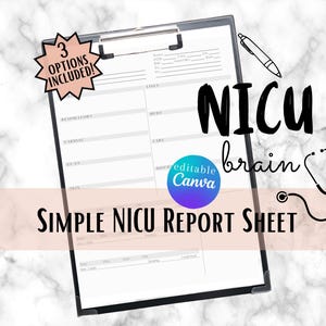 NICU Report Sheet Simple Layout Neonatal, Nurse Brain, Baby Nurse ...