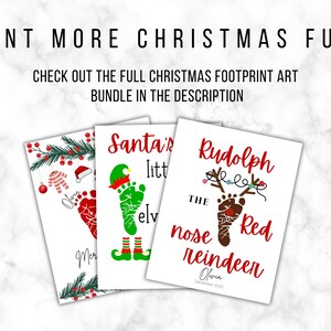 Santas Little Elf Footprint Art: Baby Christmas Craft (canva Template ...
