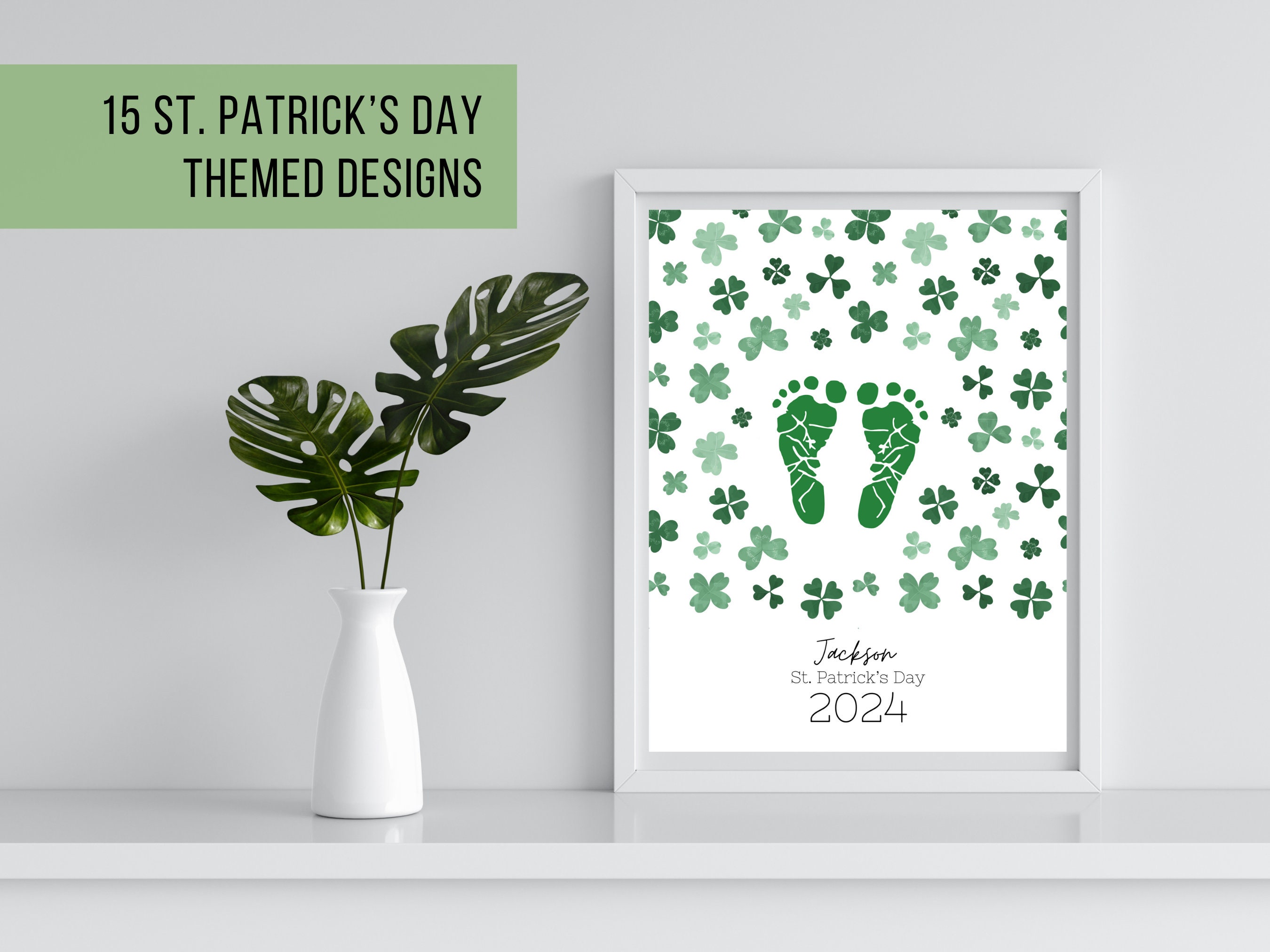 NICU St. Patricks Day Footprints Art Craft, Baby Footprints, Nicu Nurse ...