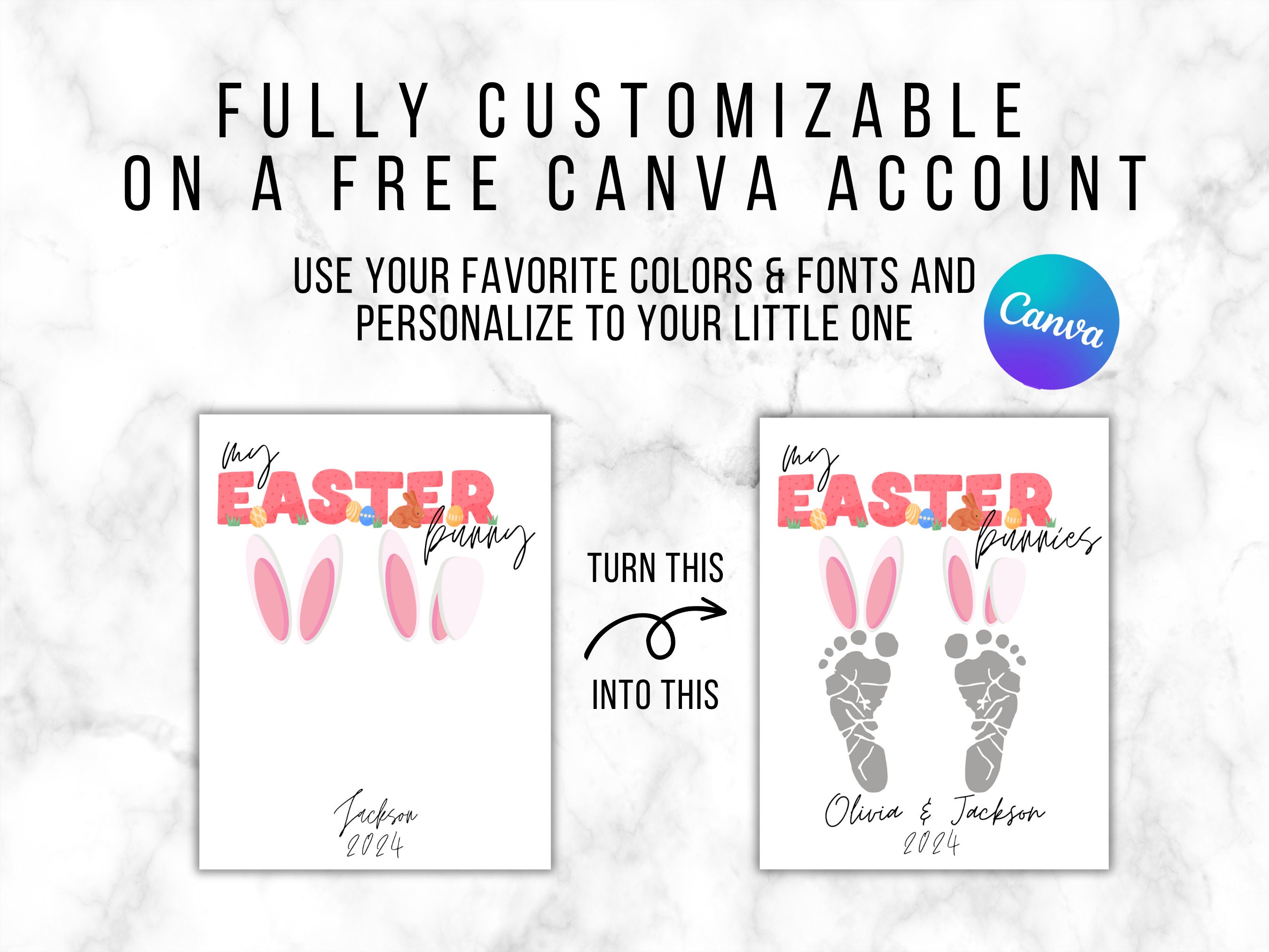 NICU Easter Footprints Art Craft, Nicu Footprints Gift, Child Art ...