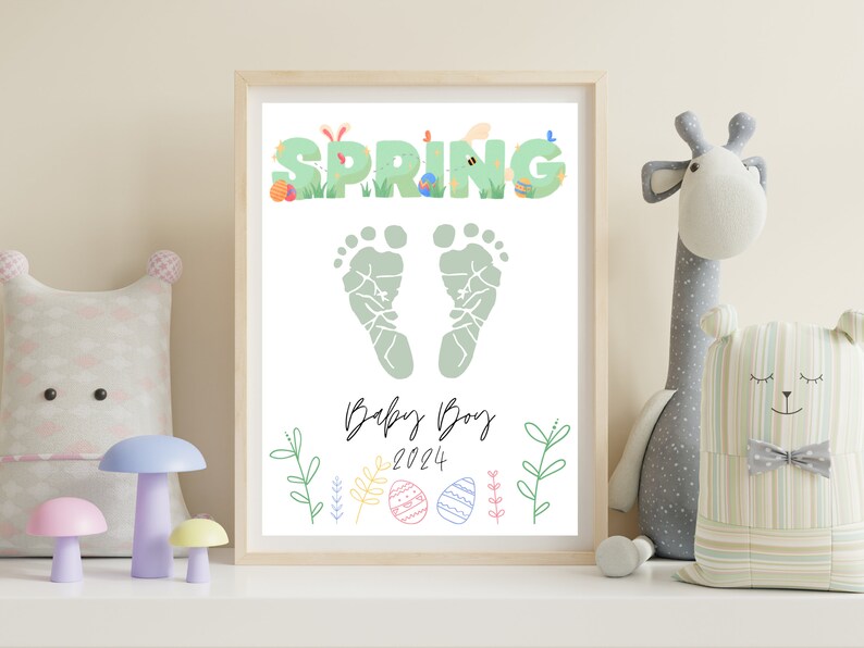 NICU Easter Footprints Art Craft, Nicu Footprints Gift, Child Art ...
