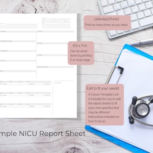 NICU Report Sheet Nursing Detailed, Neonatal, Nursing Brain, Baby Nurse ...